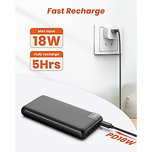 FEELLE Portable Charger Power Bank 27000mAh 22.5W Fast Charging Phone Charger USB-C PD QC 3.0 Battery Pack with 4 Outputs for iPhone Samsung Tablet