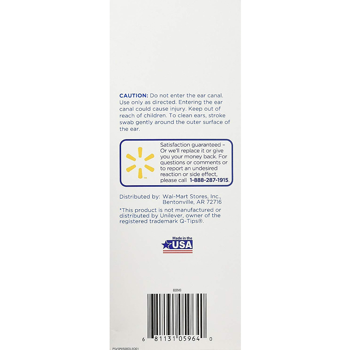 Equate Cotton Swabs Twin Pack, 1000 Count - 2 Pack (for Ears, Beauty, Makeup, Babies, Dogs, Pets, and More). Includes 2000 Count Total (4x 500 Count = 2000 Total).