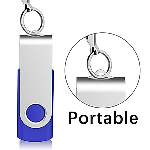Aiibe 16 GB Flash Drive Bulk USB Flash Drive 16GB 50 Pack USB 2.0 Thumb Drives Memory Stick USB Drive 16GB, Blue