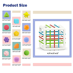 ELLASTAR Baby Shape Sorting Toys Set, Toys for 1-2 Year Old Boys and Girls, 8 PCS Sensory Toys with Activity Cube Set, Montessori Toys for 1 Year Old, Early Learning Toys for Toddlers and Babies