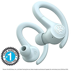 JLab Go Air Sport, Wireless Workout Earbuds Featuring C3 Clear Calling, Secure Earhook Sport Design, 32+ Hour Bluetooth Playtime, and 3 EQ Sound Settings (Light Blue)
