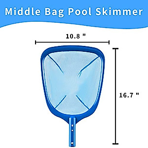 LEVOTIYER Pool Skimmer - Pool Nets for Cleaning, Swimming Pool Leaf Skimmer Net is Used to Remove Leaves and Debris from The Surface of Swimming Pools (Blue)