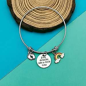 Rainbow Baby Bracelet New Mom Gifts Baby Announcement Jewelry Gifts Bangle Pregnancy Announcement Gifts Expecting New Mom Gift Mother to Be Gift Mother's Day Christmas Baby Shower Jewelry Gift