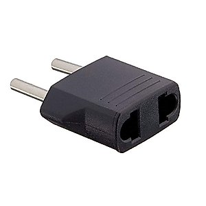 Prterewy American (Flat) USA US to European (Round) Russia France Germany Adapter, Power Converter Travel Adapter, Outlet Plug Adapter(10 Pack Euro Plug)