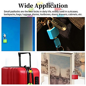 Yinpecly 6PCS Suitcase Locks, Multicolor Luggage Padlocks Set, Lock with Keys, Small Luggage Locks, Mini Locker, Zipper Lock, Tiny Locker Lock for School Gym Backpack Journal Tool Box