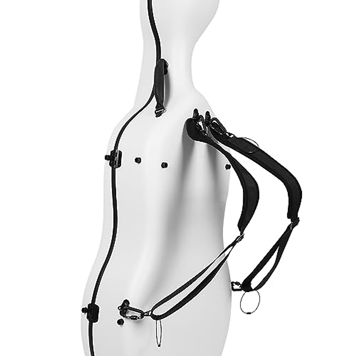 4/4 Full Size Cello Case, 4K Carbon Fiber Hard Shell Backpack, also Fits for 3/4, Ultralight as 5.7 LB Only, with Hygromether and Accessory Bag, Sturdy, Portable and Waterproof (Matte White)