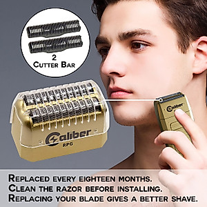 Caliber Pro RPG Shaver Replacement Foil and Cutter - Professional Titanium Foil and Blade for RPG Electric Shavers - Close Shaving Replacement Head for Barber or Personal Men's Hair Shaver