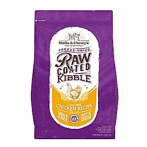Stella & Chewy's Raw Coated Premium Kibble Cat Food – Grain Free, Protein Rich Meals – Cage-Free Chicken Recipe – 2.5 lb. Bag