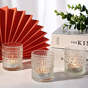 36 Pcs Votive Candle Holders for Table Centerpiece, DIY Wax Filling Clear Glass Tea Light Candle Holders Sets, Tealight Candle Holders for Wedding Decor Home Decoration（Clear,36）