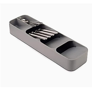 JoRuBa 1pc Multifunctional Knife And Fork Compartment Storage Box, Cutlery Spoon Box Knife And Fork Divider Organizer, Kitchen Drawer Storage Box Tray, 5.5inch/4.3inch