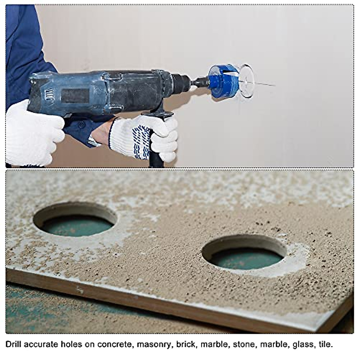 uxcell 50mm Sintered Diamond Core Drill Bits Hole Saws, Dry or Wet Drilling for Brick Concrete Block Masonry Marble, for M10 Angle Grinder