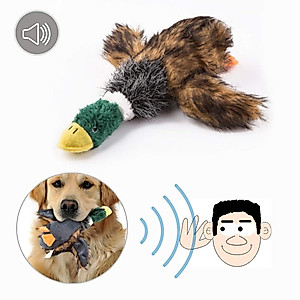 AOTOHOOPE Dog Toys for Aggressive Chewers, Pet Mallard Duck Dog Toy, Squeaky Plush Puppy Dog Toy for Small Dogs - 2 Pieces