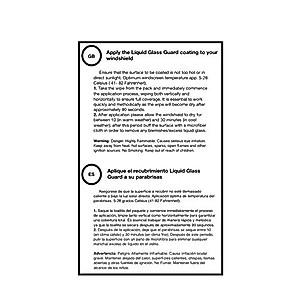 Liquid Glass Guard Rain Repellent and Windshield Protection - SiO2 Nano Technology (Two Pack-Year Treatment)