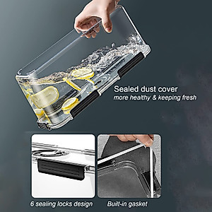 2Pcs Pasta Storage Container, Plastic Spaghetti Food Storage Box, Noodle Canister With Lid for Spaghetti, Noodles, Pasta, Eggs, Fruits Snacks (Size : 11.4L)