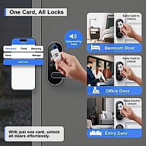 Smart Lock, Keyless Entry Door Lock, Fingerprint Door Lock, Digital Door Lock, Smart Lock for Front Door, Bluetooth Electronic Door Lock (Powered by Sifely)