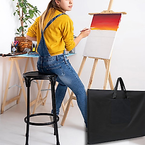CertBuy 2 PCS A1 Size Art Portfolio Tote Bag Poster Board Storage Bag 27X 37.7 Inches Large Size Art Portfolio Tote For Poster Sketching And Drawing