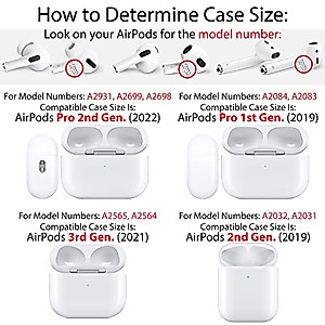Liana Cases Custom Name Case for AirPods - All Sizes Available - AirPods Pro 2nd, 1st, 3rd Generation - Clear Personalized Cover Handwritten Style with Keychain Ring Carabiner