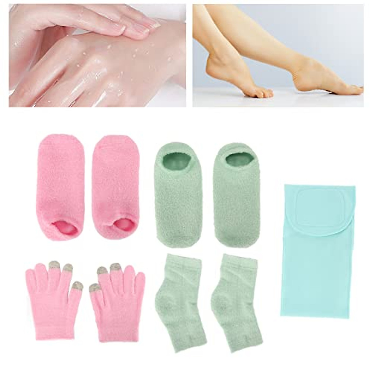 Moisturizing Gel Repair Gloves for Hand Foot Elbow Neck Hydrating Skin Repair Hydrating Covers Neck Elbow Hand Foot