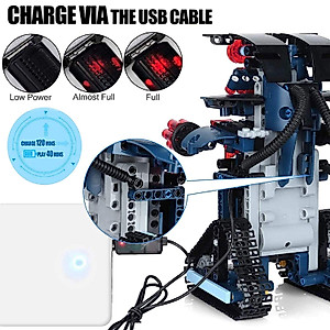 eirix Building Block Robot Kits,Remote Control Robotics & App Control Engineering STEM Robot Learning Educational Building Toys Gifts for Kids Boys Girls Birthday Christmas Age of 8-14