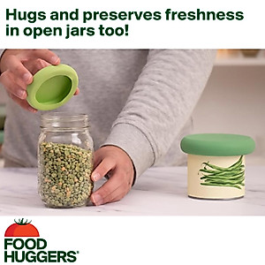 Food Huggers 3 Can Covers | Reusable Can Lids Snugly Seal Cans and Jars | 100% Food Grade Durable Silicone | Plastic Free (Blue)