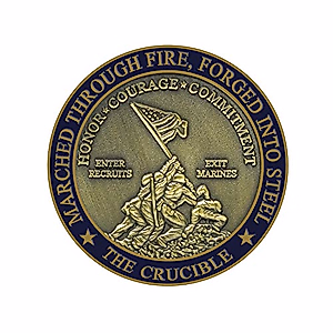 USMC Crucible Challenge Coin - Honoring The Dedication and Sacrifice of United States Marines-Disabled USMC Vet Owned Business