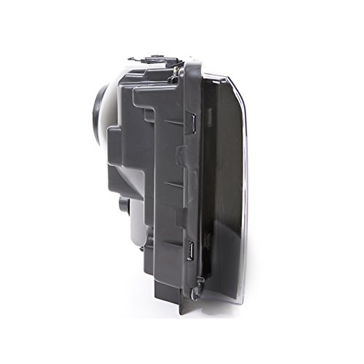 HEADLIGHTSDEPOT Conversion to 05-07 Style Harley-Style Black Housing Halogen Headlights Compatible With Ford Excursion F-250 F-350 F-450 F-550 Super Duty 1999-2007