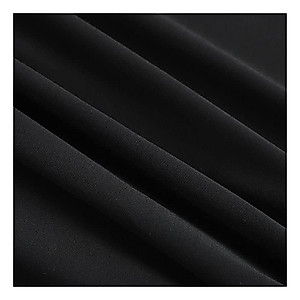 Melliflo Short Sleeve Mexican Dress for Women Tie Front V Neck Floral Midi Dress Fiesta Dresses(V Black. Medium)