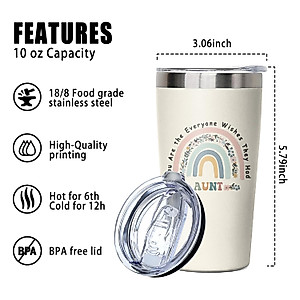 Gifts for Aunt from Daughter Kids Personalized Tumbler for Christmas Birthday Mothers Day Custom Insulated Stainless Steel Tumblers