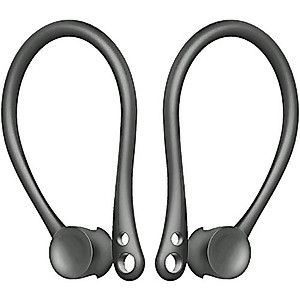 AirFIT Ear Hooks for AirPods Headphones Secure Slide-in Ear Hook Holder Over-Ear Loops | Sport Exercise Accessories for AirPods 1 & 2 or EarPods Earphones Earbuds, Grey, 2 Pair