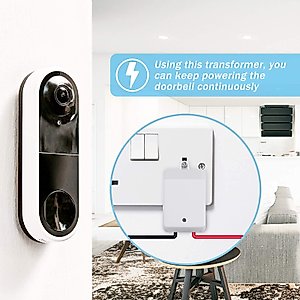 24V 830mA Thermostat and Doorbell Transformer, Wall Transformer with PTC Fuse Compatible with Nest, for Honeywell, Ecobee and Sensi Thermostat, Nest Hello and All of Doorbells
