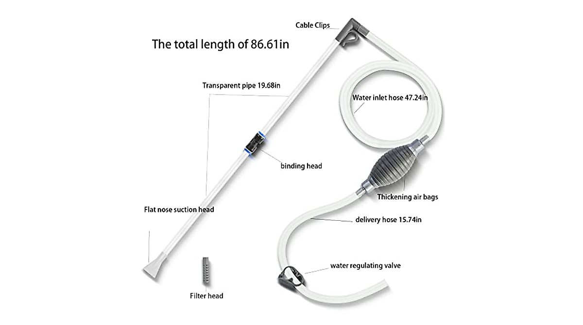 Fish Tank Gravel Vacuum Pump - Effortless Cleaning