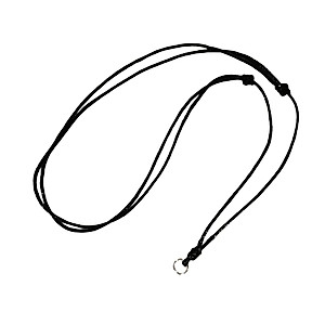 poppip 5 Pieces Handmade Craft Vintage Black Cord Rope Adjustable Necklaces With Metal Ring For Hanging Boho Pendants Balck Cord necklace For Men Women Size 18-30 Inches Thick 2 MM.