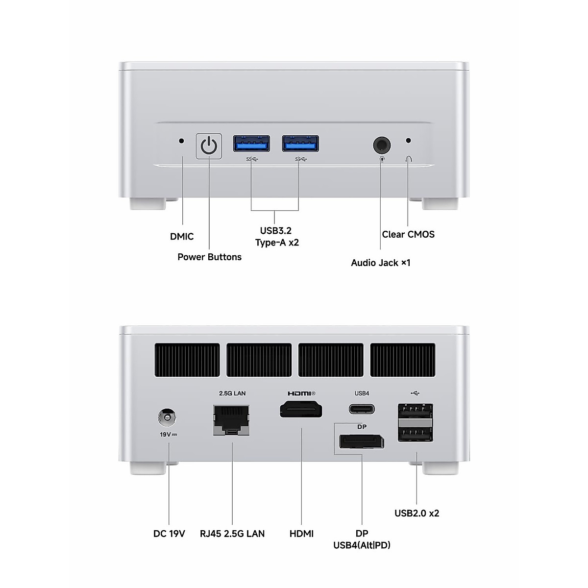 MINISFORUM UM870 Slim Mini PC AMD Ryzen 7 8745H 8C/16T Desktop Computer 32GB RAM 1TB SSD, HDMI/DP/USB4 8K@60Hz Output, 1X 2.5G RJ45 Port, 4X USB Port, Dual Band WiFi, AMD Radeon 780M Graphics