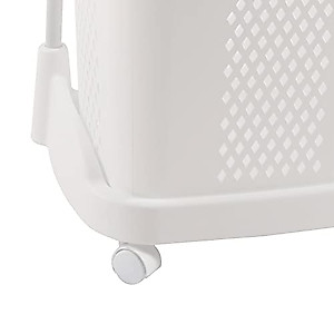 Removable Basket Laundry Cart with Clothes Rack, Multi-layer Clothes Storage Laundry Basket, Bathroom Rolling Household Dirty Clothes Baskets Stand for Bathroom Laundry (Style2)