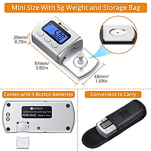 Neoteck Digital Turntable Stylus Force Scale Gauge 0.01g/5.00g Blue LCD Backlight for Tonearm Phono Cartridge - Silver