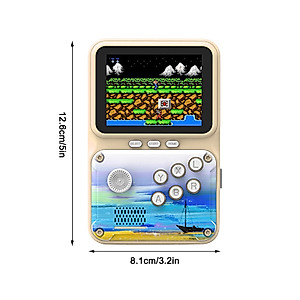 Retro Game Console for Boy, Handheld Game Console with 500 Classical Nostalgic Games 3.0 Inch Color Screen Support for Connecting TV & Two Players, Christmas Birthday Gifts (A)