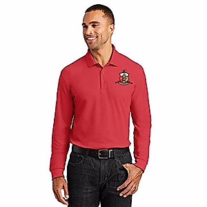 Kappa Alpha Psi Emblem Long Sleeve Polo 2X-Large Red