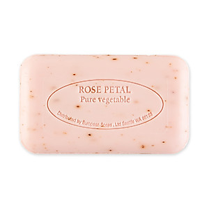 Pre de Provence Artisanal French Moisturizing Soap Bar, Shea Butter Enriched, Quad Milled for Long Lasting Rich Smooth Lather, 5.3 Ounce, Rose Petal