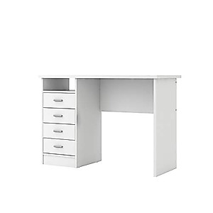 Tvilum Desk with 4 Drawers, White