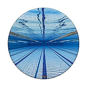 Swimming Pool Blue Water Swimmer PopSockets Swappable PopGrip