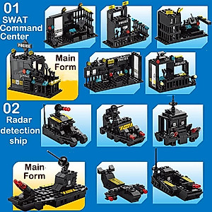 Uvini 51-in-1 Robot Building Kit for Kids STEM Building Toys Set for Boys 8-12, Engineering STEM Projects Construction SWAT Building Blocks Toys Gifts for Boys Kids Age 6 7 8 9 10 11 12 Year Old