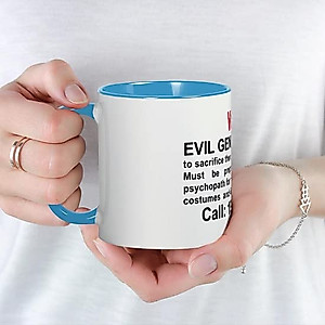 CafePress Evil Genius Seeks Minions Mug Ceramic Coffee Mug, Tea Cup 11 oz