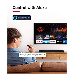 Nebula Soundbar – Fire TV Edition, 4K HDR Support, 2.1 Channel, Built-In Subwoofers, Voice Remote with Alexa
