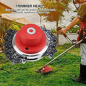 Trimmer Head Chain Trimmer Head Garden Trimmer Trimmer Head, for Chain Brush Cutter Weed Eater and Garden Pole Trimmer Tools