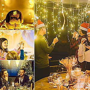 Fairy Lights Plug in, 32FT 100 LED Waterproof Copper Wire Twinkle Firefly Lights with UL Adaptor, Starry String Lights for Bedroom Indoor Outdoor Garden Patio Christmas Wedding Decorative (Warm White)