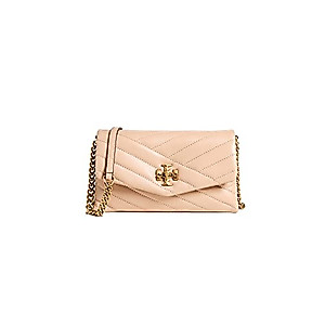 Tory Burch Women's Kira Chevron Chain Wallet, Devon Sand, Tan, One Size