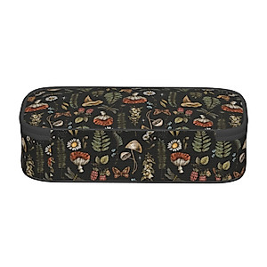 GVGOAGL Vintage Mushroom Witchcraft Pencil Case Organizer Big Capacity Pencil Pouch Stationery With Zipper School Supplies Pencil Bag For Girls Boys Office