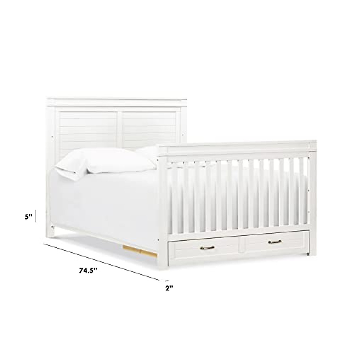NAMESAKE -Full Size -Bed Conversion Kit (M14189) in Heirloom White