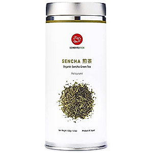 Senbird Organic Sencha - Japanese Green Tea - From Shizuoka, Japan - Loose Leaf Tea In Airtight Tea Tin (3.5oz/100g)