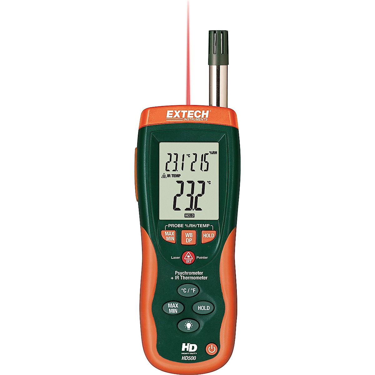 EXTECH HD500 - PSYCHROMETER with 30:1 Infrared Thermometer